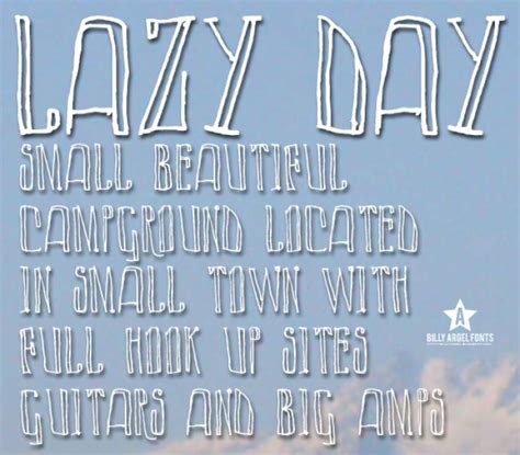 LAZY DAY Font Fonts