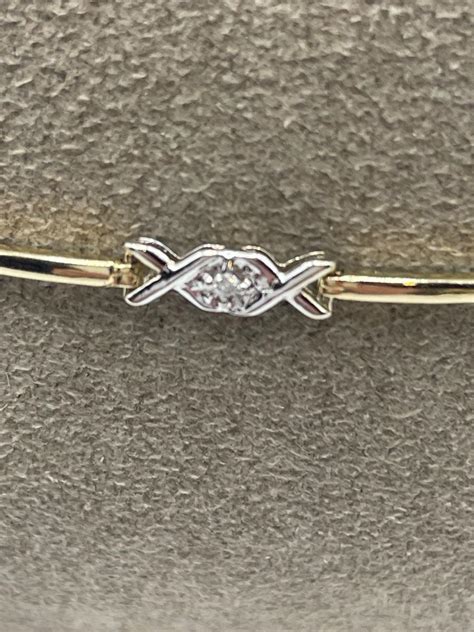 14k Gold And 14k White Gold Bracelet