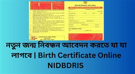 জন্ম নিবন্ধন অনলাইন করার নিয়ম ২০২৪ Nidbdris