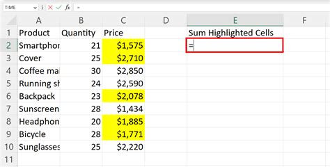 How To Sum Highlighted Cells In Microsoft Excel SpreadCheaters