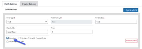 Woocommerce Product Add Ons Custom Product Fields