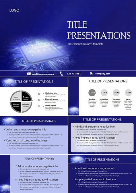 cpu chip powerpoint template keynote template powerpoint templates