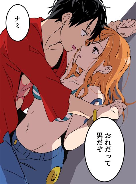 Nami And Monkey D Luffy One Piece Drawn By Chatubo And Chiya Op Danbooru