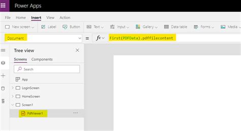 using pdf viewer in a power apps form