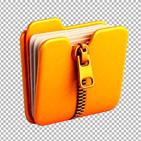 Premium Psd Zip Folder Icon Compressed Directory Archive Files
