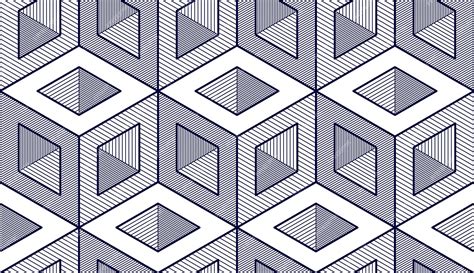 Premium Vector Geometric Cubes Abstract Seamless Pattern 3d Vector Background Technology