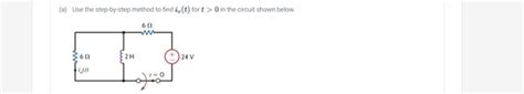solved a use the step by step method to find io t for t 0