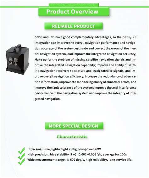 W Azimuth Reference Fiber Optic Gyroscope Sensors GNSS INS Integrated Inertial Navigation System