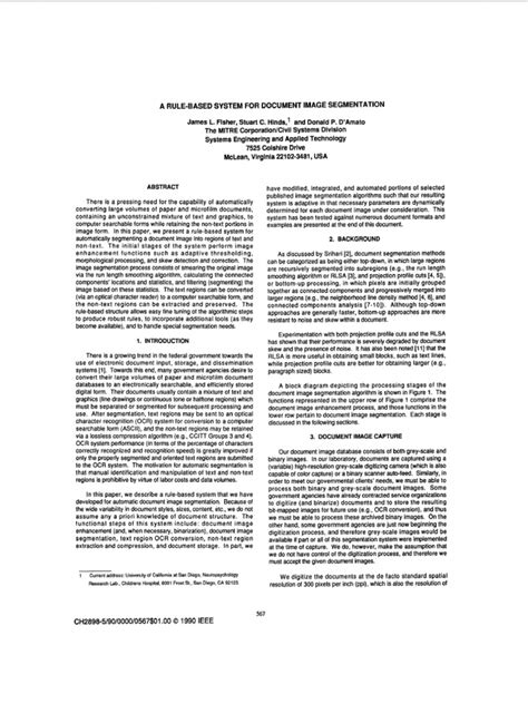 a rulebased system for document image segmentation pdf image segmentation optical