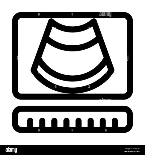 Ultrasound Diagnostics Line Icon Ultrasound Procedure Device Symbol