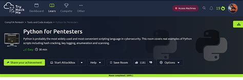 Python For Pentesters — Thm Comptia Pentest By Tredeye Cyber