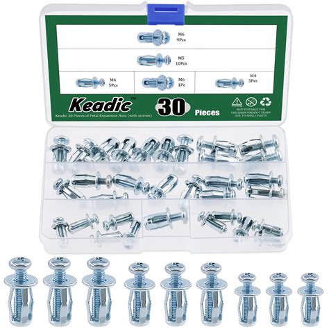 Keadic 60pcs M4 M5 M6 Molly Jack Nuts