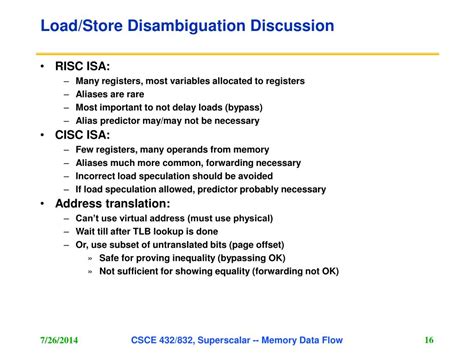 Ppt Csce 432832 High Performance Processor Architectures Memory Data Flow Powerpoint