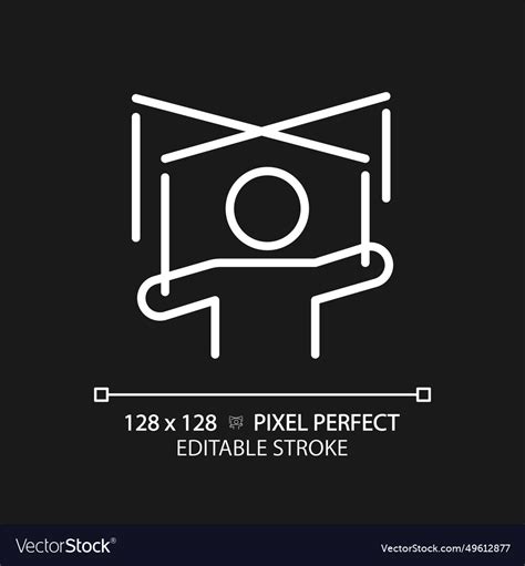 2d Thin Linear Simple White Manipulation Icon Vector Image