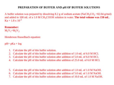 Solved PREPARATION OF BUFFER AND PH OF BUFFER SOLUTIONS A Chegg Com