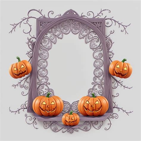 Premium Ai Image Halloween Frame Border Generated Ai