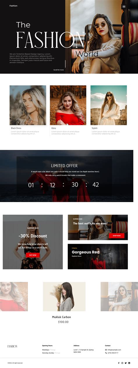 Fashion Web Ui Behance