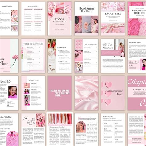 Ebook Template Canva Digital E Book For Business Coach Workbook Template Aesthetic Ebook Course