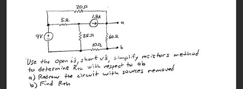 Solved Use The Open Is Short Vs Simplify Resistors