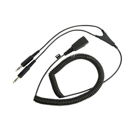 Buy Jabra Quick Disconnect Qd Pc Cord To Dual Mm Jack Coiled Cord From Codex