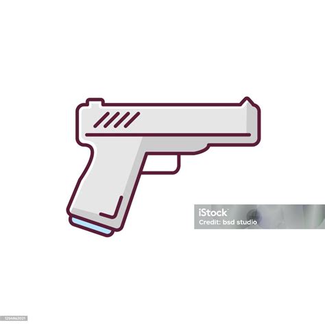 액션 플릭 그레이 Rgb 컬러 아이콘 인기있는 영화 장르 일반적인 영화 카테고리 폭력적인 군사 영화 스파이 소설 권총 무기 절연 벡터 일러스트레이션 개념에 대한 스톡 벡터