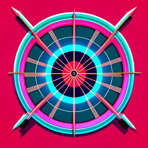 Premium Ai Image Red Dart Arrow Hitting In The Target Center Of Dartboard
