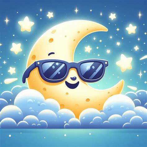 2d Cartoon Moonlight Background Premium Ai Generated Image