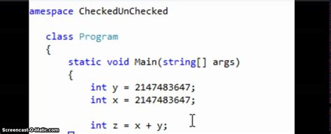Net Checked And Unchecked Operations In Net Checked And Unchecked