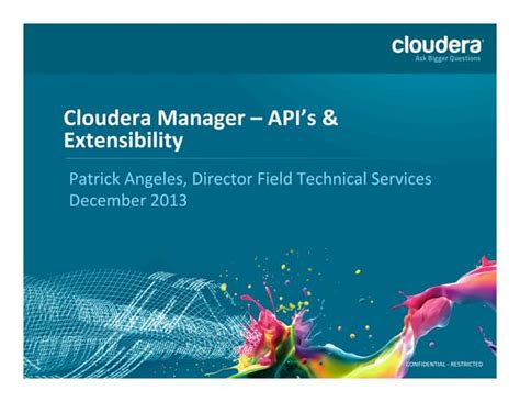 Extending And Automating Cloudera Manager Via Api Ppt Extending And Automating Cloudera Manager Via Api Ppt