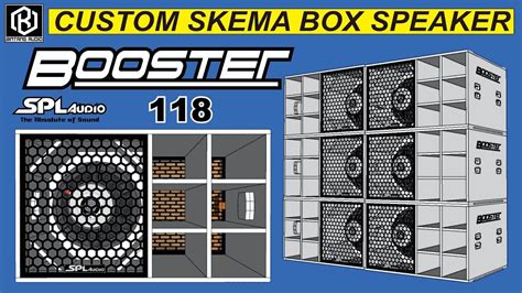 Skema Box Custom Spl Audio Booster 118 Box Speaker Subwoofer 18inchi Booster Custom Boxes Spl
