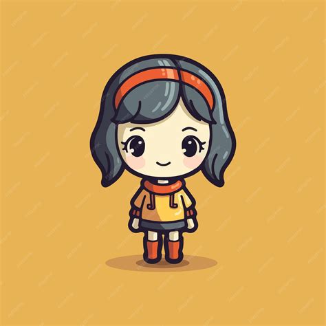 Premium Vector Cute Girl Cartoon Vector Illustration