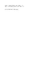Lab1 1 Py Name Input Enter Your Name Age Int Input Enter Your