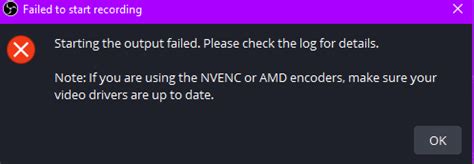 AMF Encoder Not Listed In Standard But Works Under Custom Output Issue Obsproject Obs