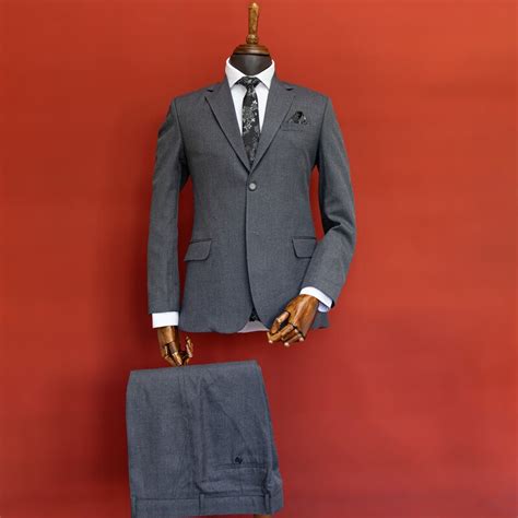 خرید و قیمت کت و شلوار مردانه طوسی تیره دو دکمه مطهری با ارسال رایگان