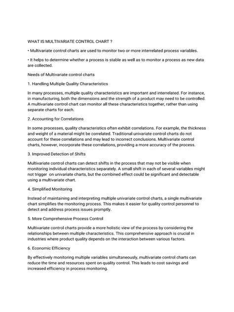 Multivariate Control Chart Unit 1 Sqc Pdf