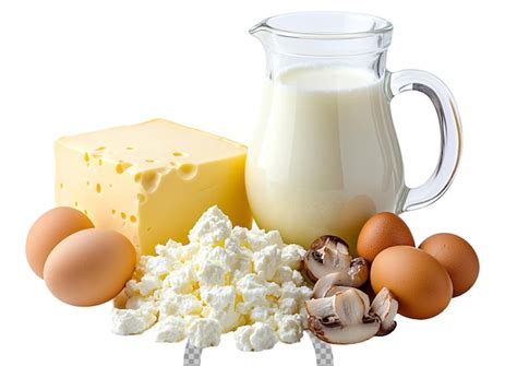 Set Of Different Dairy Products Isolated On White Premium Ai Generated Psd