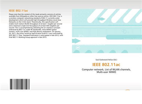 ieee 802 11ac 978 620 1 54609 7 620154609x 9786201546097