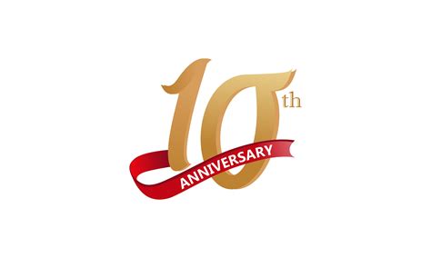 10th Anniversary Celebration Logo Design Graphic By 2qnah Creative