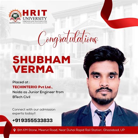 Congratulations Shubham Vinod Kumar