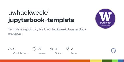 Github Uwhackweek Jupyterbook Template Template Repository For Uw Hackweek Jupyterbook Websites