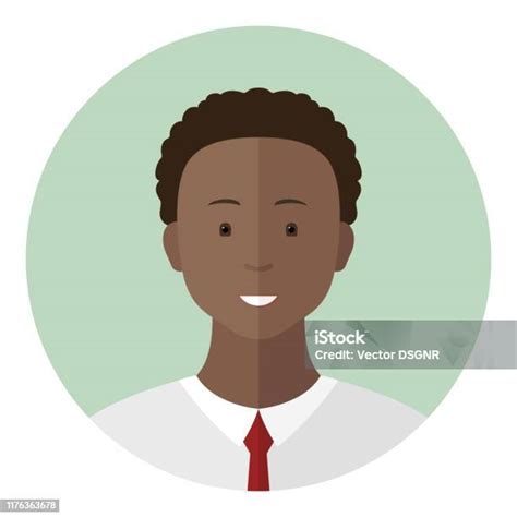 젊은 아프리카 계 미국인 남자 미소 프로필 아바타 벡터 아이콘 경영자에 대한 스톡 벡터 아트 및 기타 이미지 경영자 곱슬 머리 남성 Istock