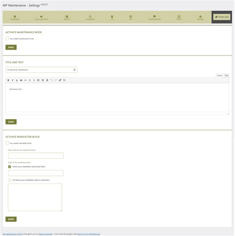 Wp Maintenance Wordpress Plugin