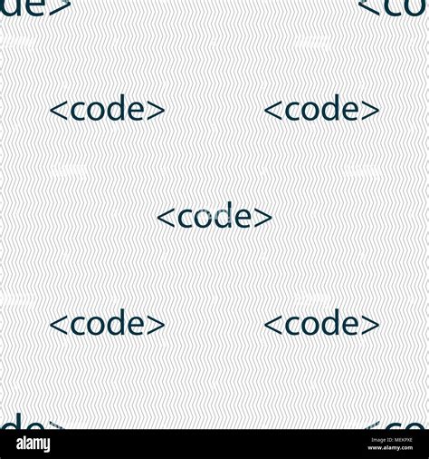 Code Sign Icon Programming Language Symbol Seamless Abstract