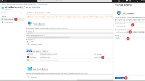 How To Configure A Secured Custom Domain On A Azure Function Or Website Dev Community
