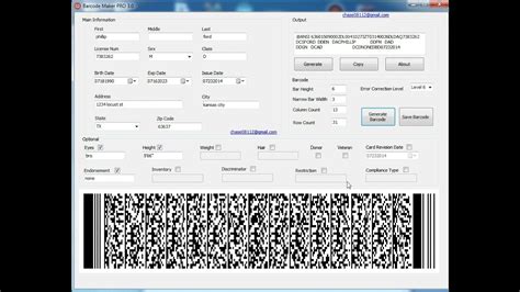 Driver License Barcode Generator Horsz