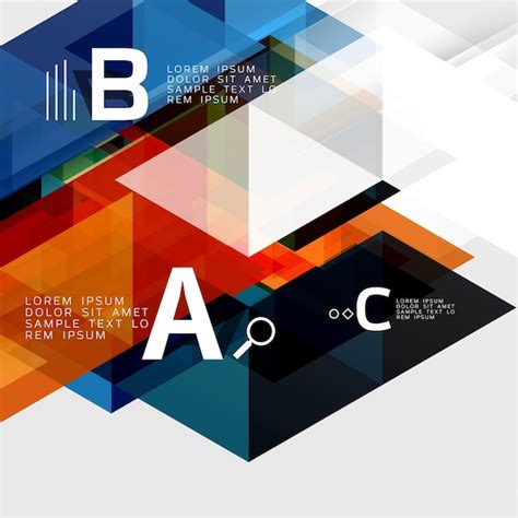 Premium Vector Vector Geometric Abstract Background With Option Infographic