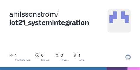 Github Anilssonstrom Iot21 Systemintegration