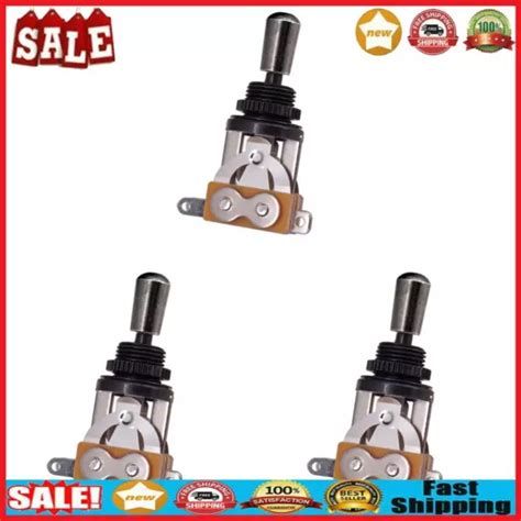 3 Way Electric Guitar Selector Pickup Toggle Switch For Lp Epi Black