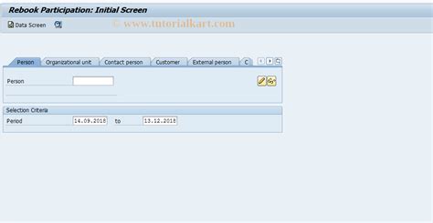 LSO PV SAP Tcode Rebook Participation Transaction Code