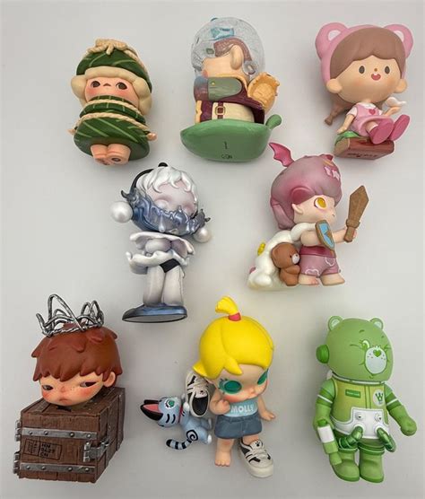8 Figuren Pop Mart Hirono Skullpanda Dimoo Molly Lot 1 Gebraucht